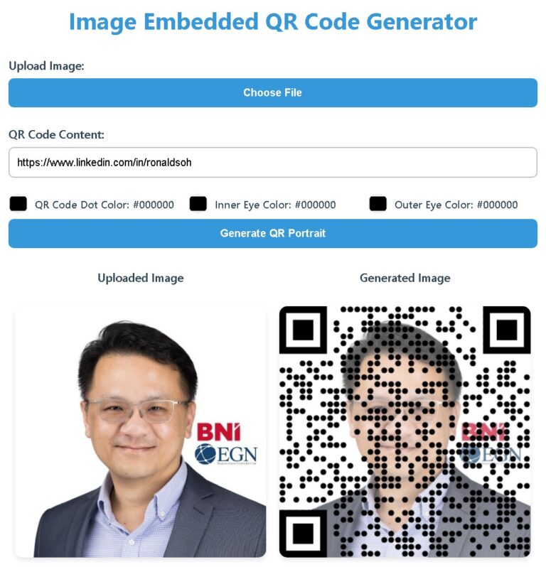 Image Embedded QR Code Generator